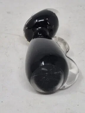 Accents | Black And Clear Art Glass Cat With Googly Style Eyes | Poshmark